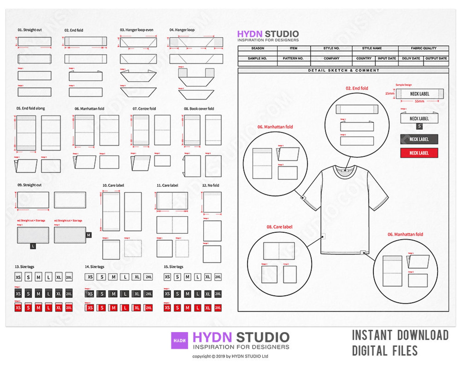 Vector Clothing Neck Label Design Bundle Perfect for Apparel - Etsy