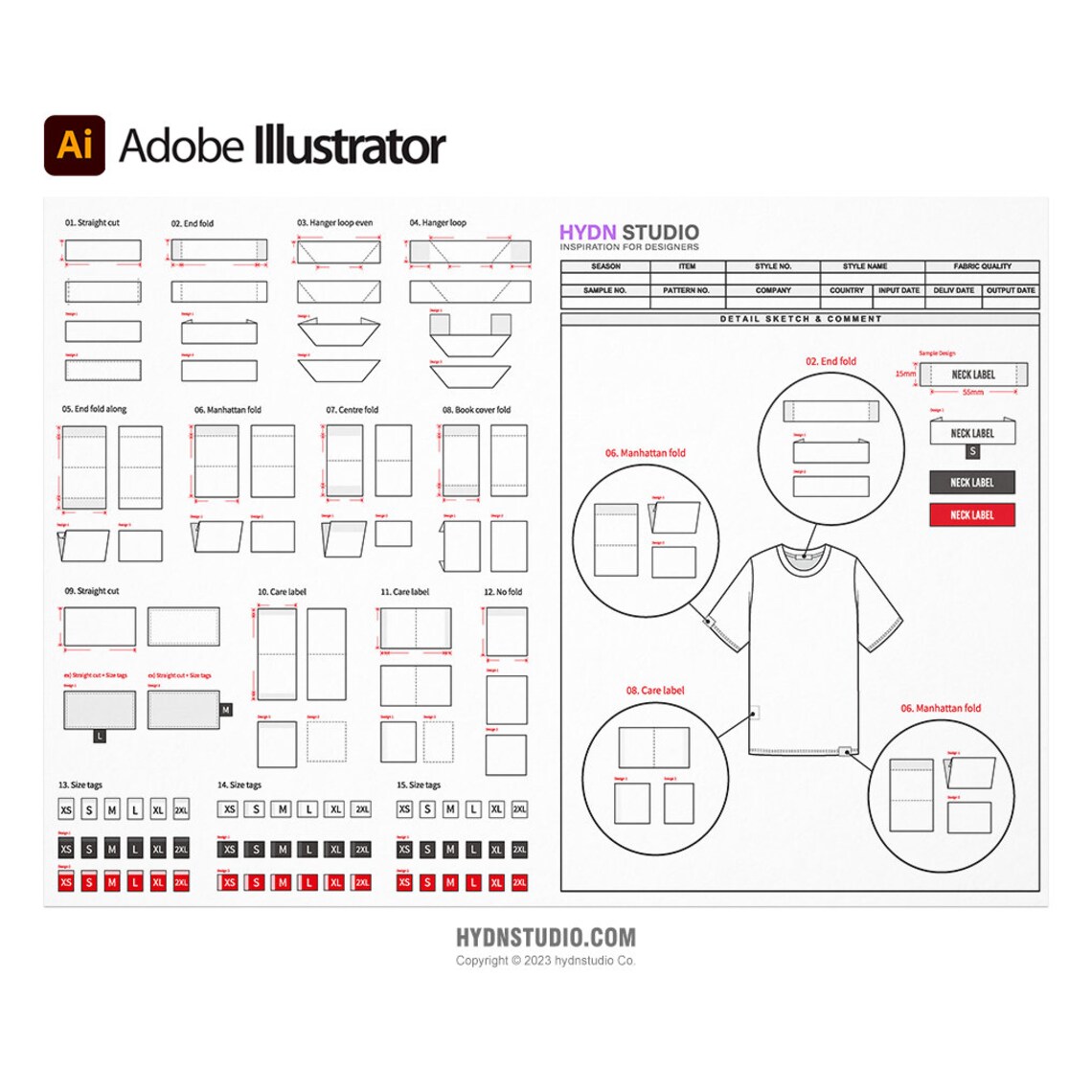 Vector Clothing Neck Label Design Bundle Perfect for Apparel Designers ...