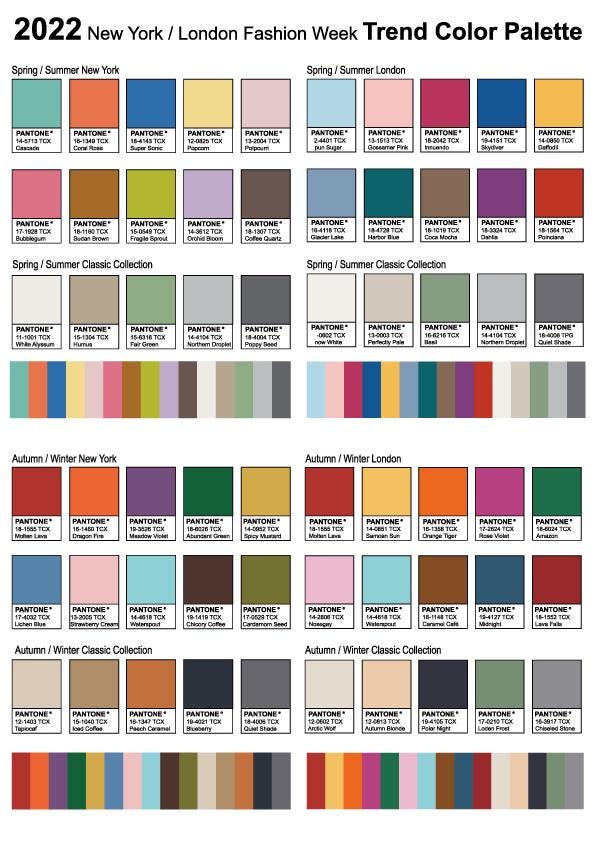 2020-2025 Fashion Trend Color Swatches Bundle | 327 Trend Colors With ...