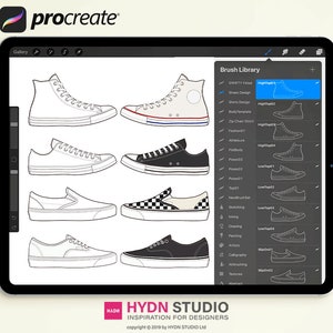 Shoes Design Set Procreate Stamp Brushes for Fashion Design - Etsy