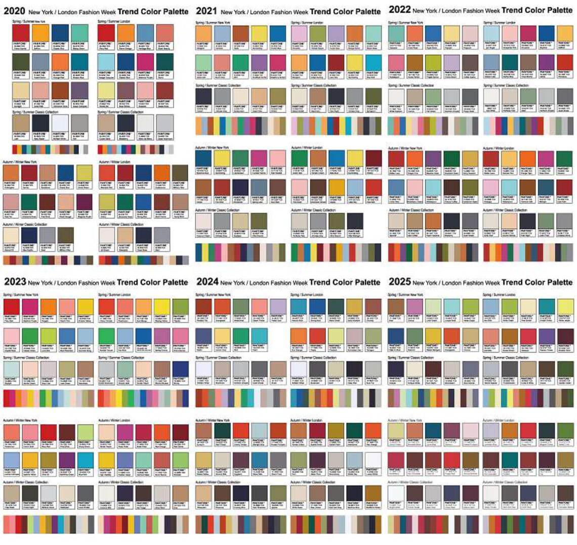 2020-2025 Fashion Trend Color Swatches Bundle | 327 Trend Colors With ...
