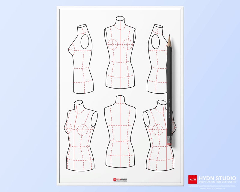 Vector Fashion Mannequin Template Women / Fashion illustration | Etsy