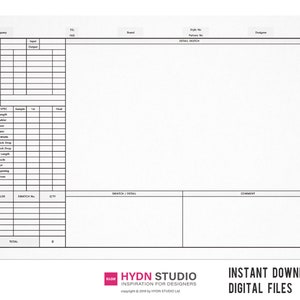 Tech Pack Template (english A4 Size) / Technical Drawings / Fashion CAD ...