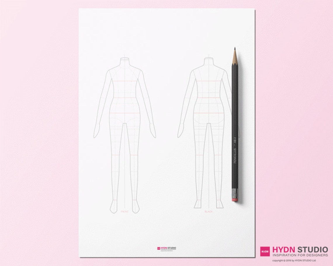 Fashion Flats Body Templates for Design 9 Pages, 6 Unique Styles ...