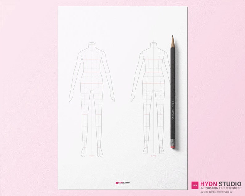 Fashion Flats Body Templates for Design 9 Pages, 6 Unique Styles ...