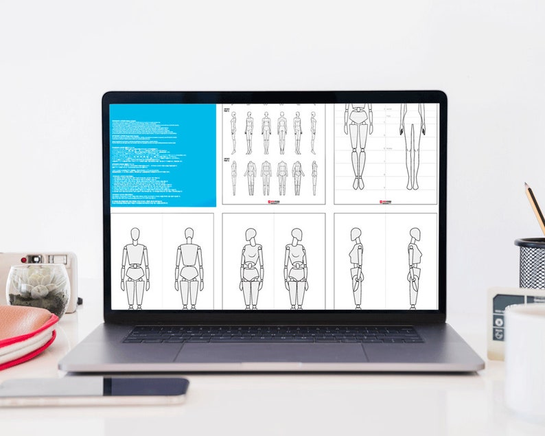 9-head Figure Croquis for Fashion Design and Illustration - Etsy