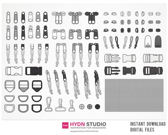Vector Backpack Accessories Fashion Template / Flat sketch / | Etsy