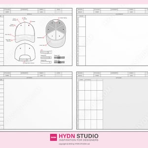 Stylish Vector Baseball Cap Tech Pack With Flat Sketch Design - Etsy