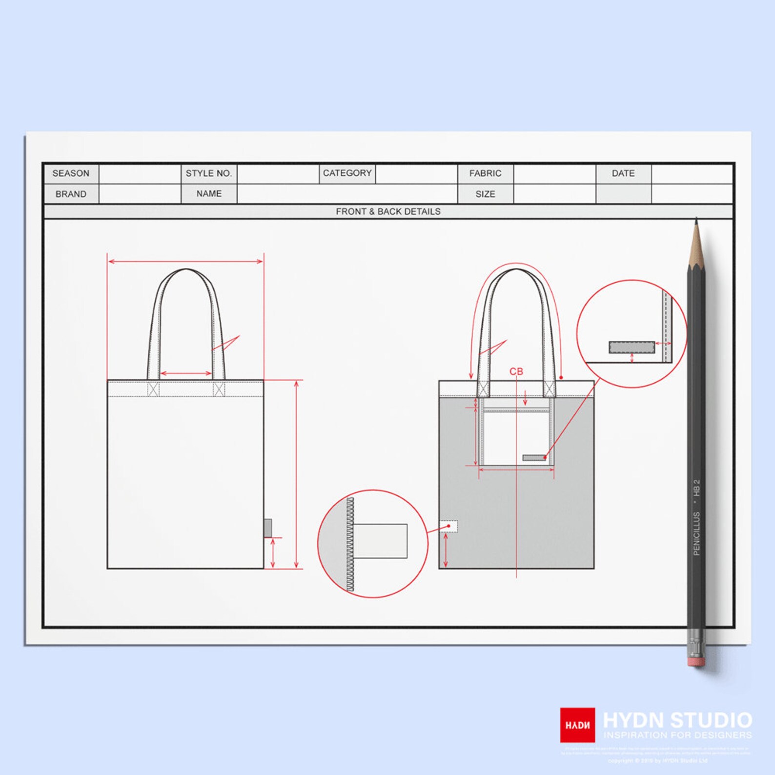 Eco-Bag Tote Bag Tech Pack / TechPack template / Technical | Etsy