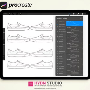 Shoes Design Set Procreate Stamp Brushes for Fashion Design - Etsy