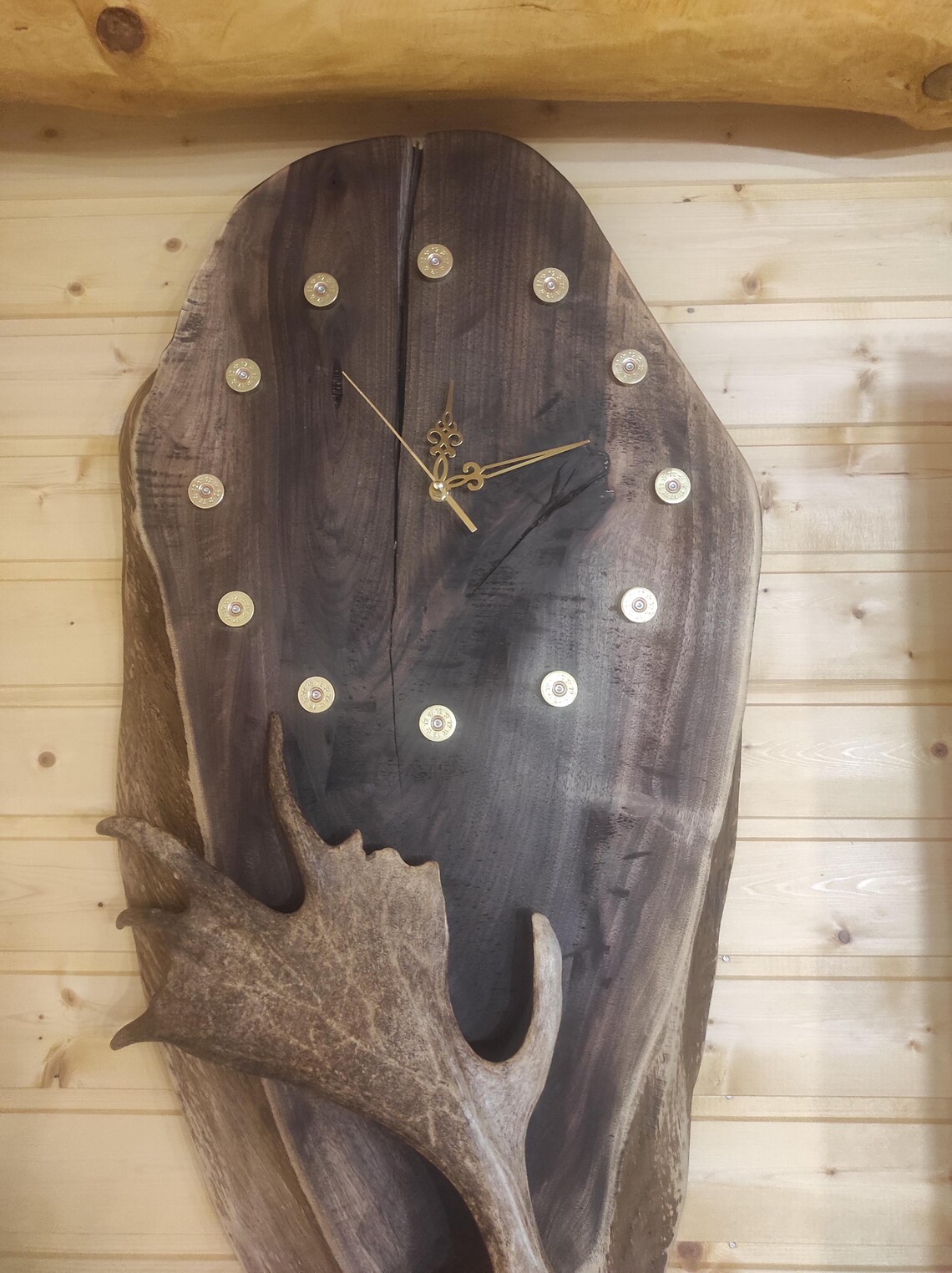 Deer Themed Wooden Wall Clock, Hunter Wall Clock, Mountain Deer Wall ...