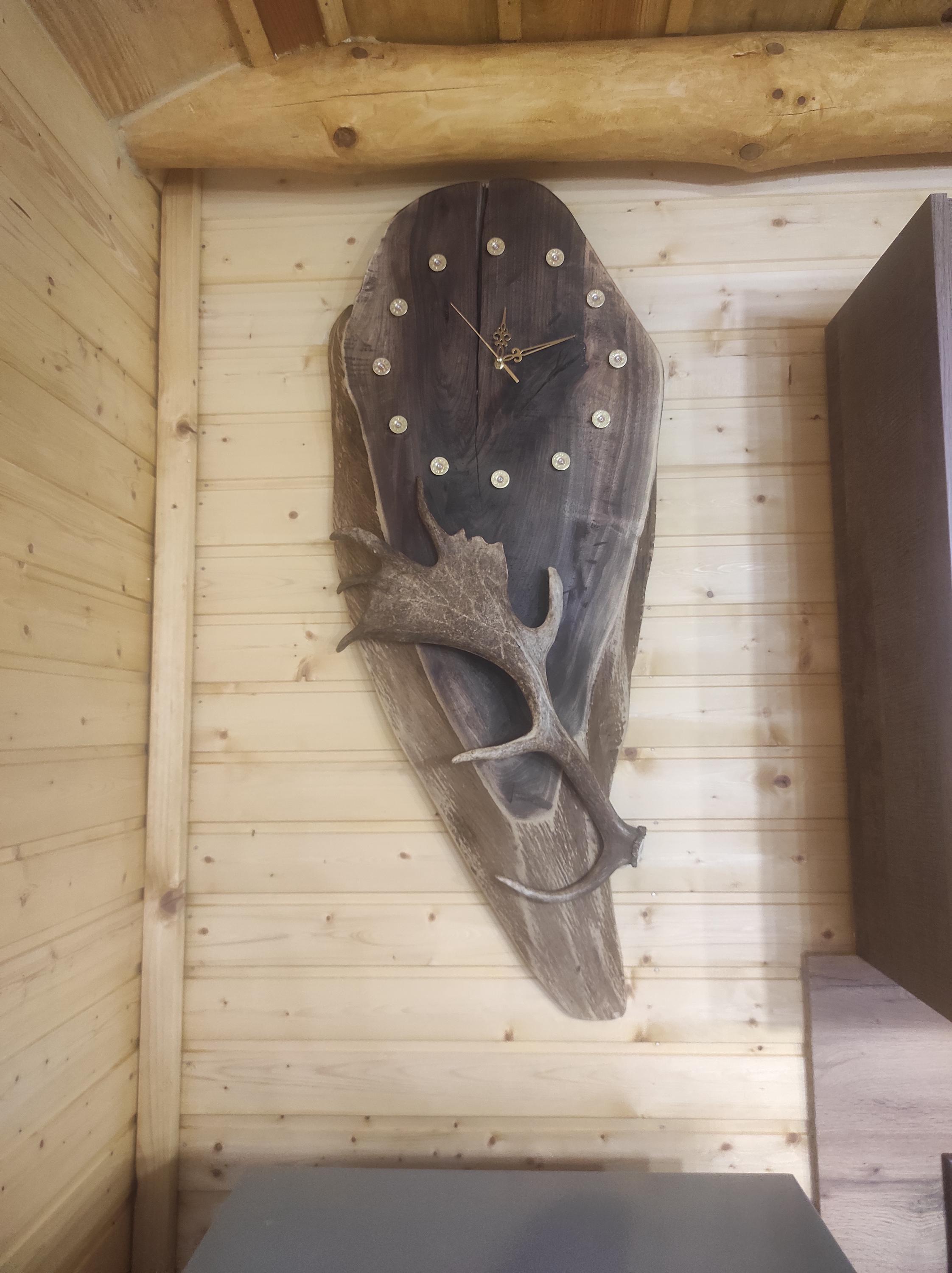 Deer Themed Wooden Wall Clock, Hunter Wall Clock, Mountain Deer Wall ...