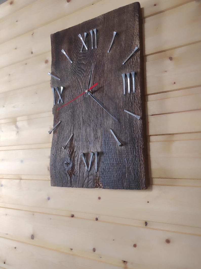 Wooden Clock. Clock of Wood . Rustic Clock. Gift for Christmas - Etsy