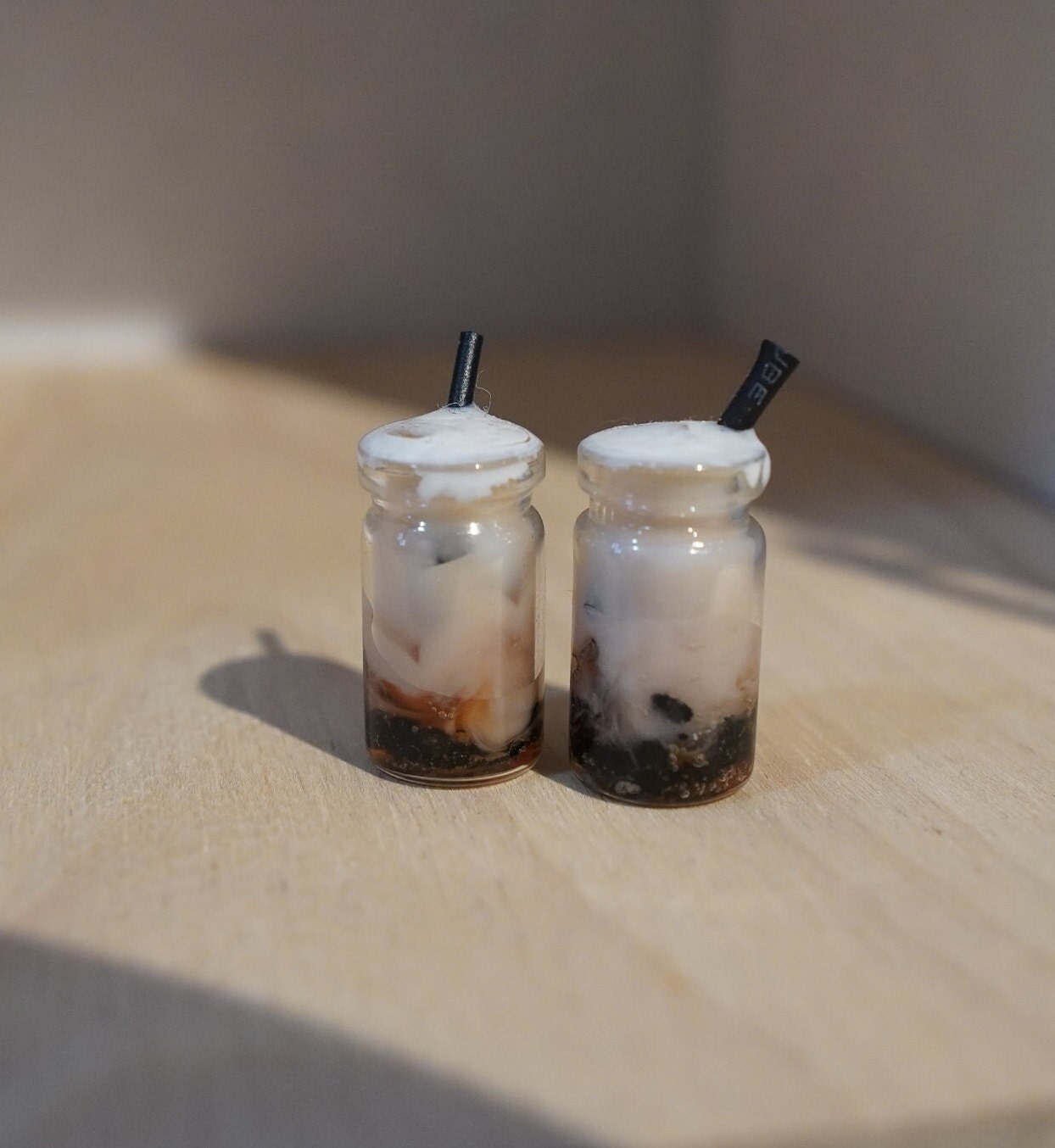 Iced Boba Lattes, Dollhouse Miniature Drink, Miniature Drinks, Resin ...