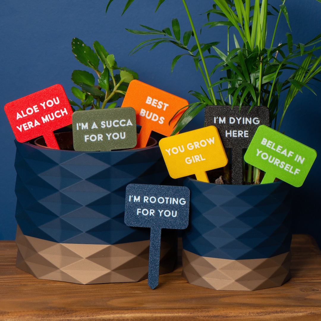 Funny Plant Markers - Plant Pot Signs - Planter Accessories - Plant ...