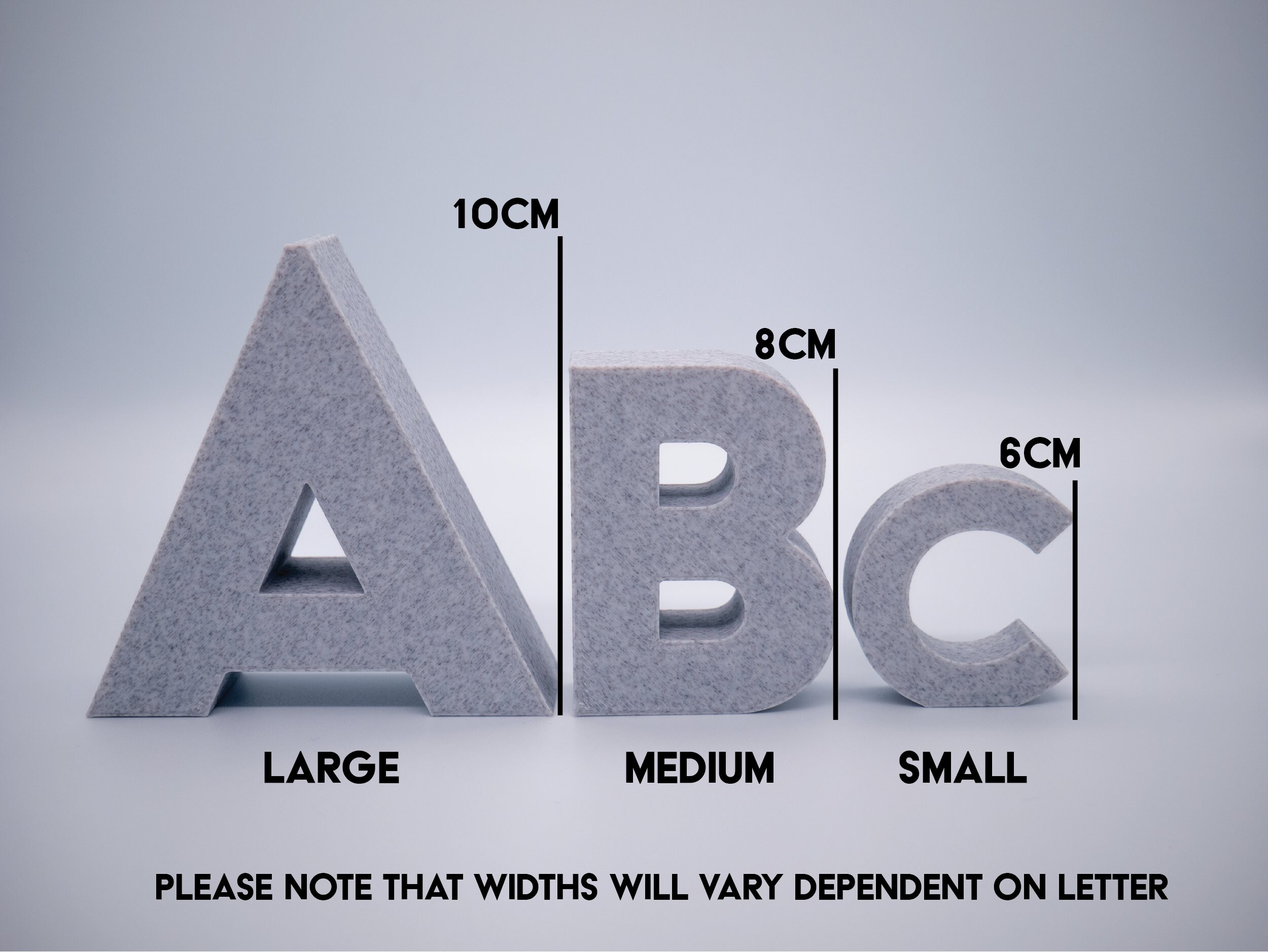 Personalised Decorative Letters Initials Ornament 3D Printed - Etsy UK