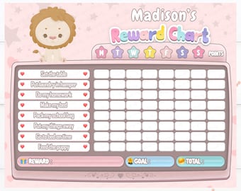 Lion Reward Chart - Etsy