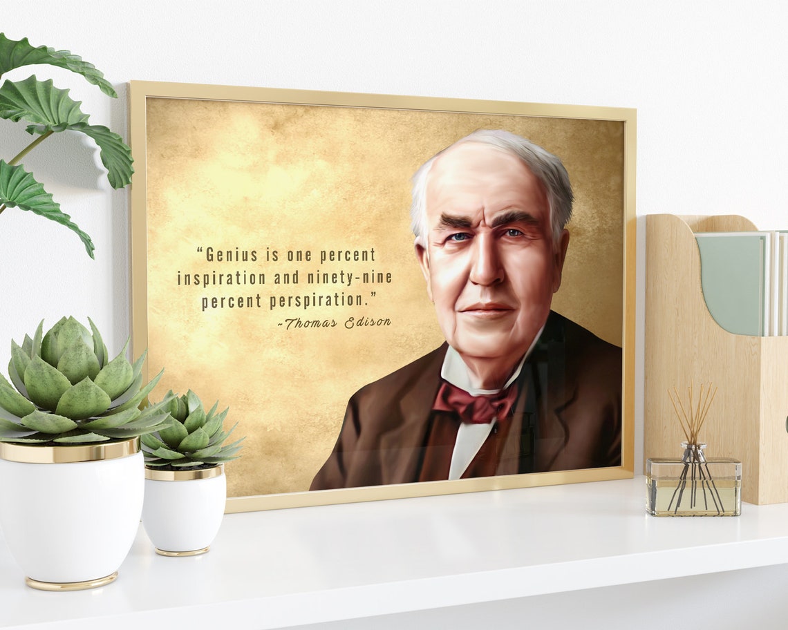 Thomas Edison PRINTABLE Art Thomas Edison Poster Thomas | Etsy