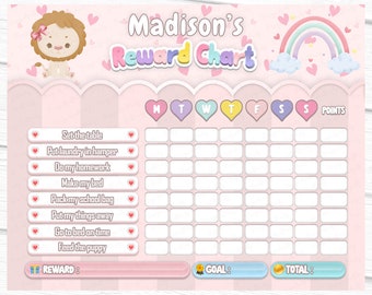 Lion Reward Chart - Etsy