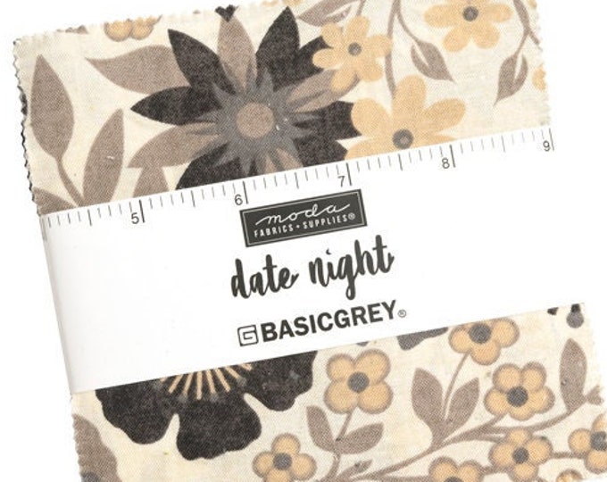 SALE Date Night Charm Pack. by Basicgrey for Moda, 5x5 Squares, 42 ...