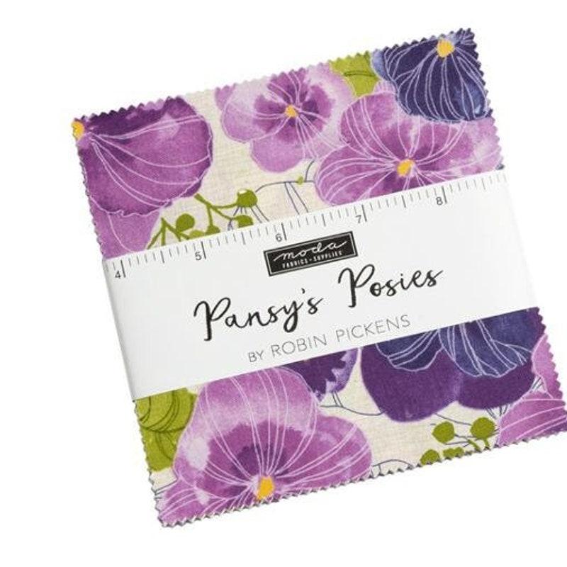 Pansys Posies Fabric - Etsy