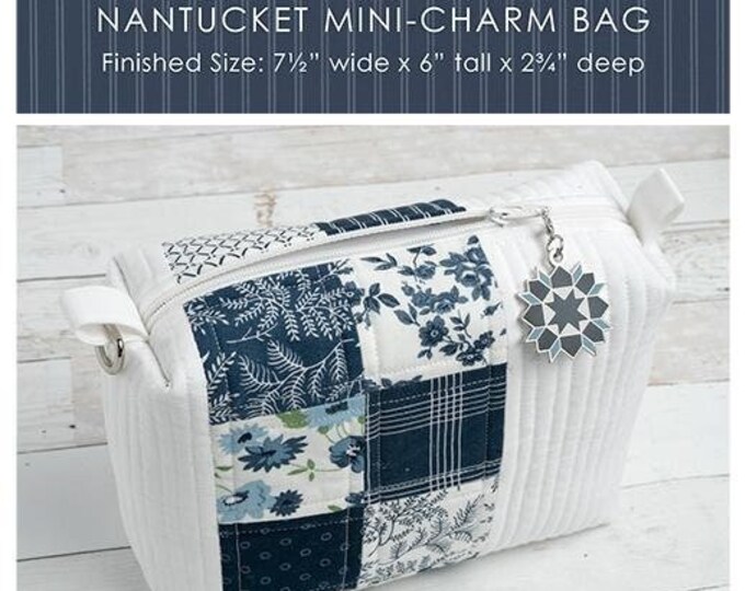 NEW KIT Nantucket Summer Zipper Bag. Includes Pattern Instructions Mini ...