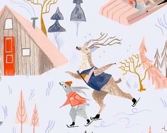 Snow Angel Fabric - Etsy