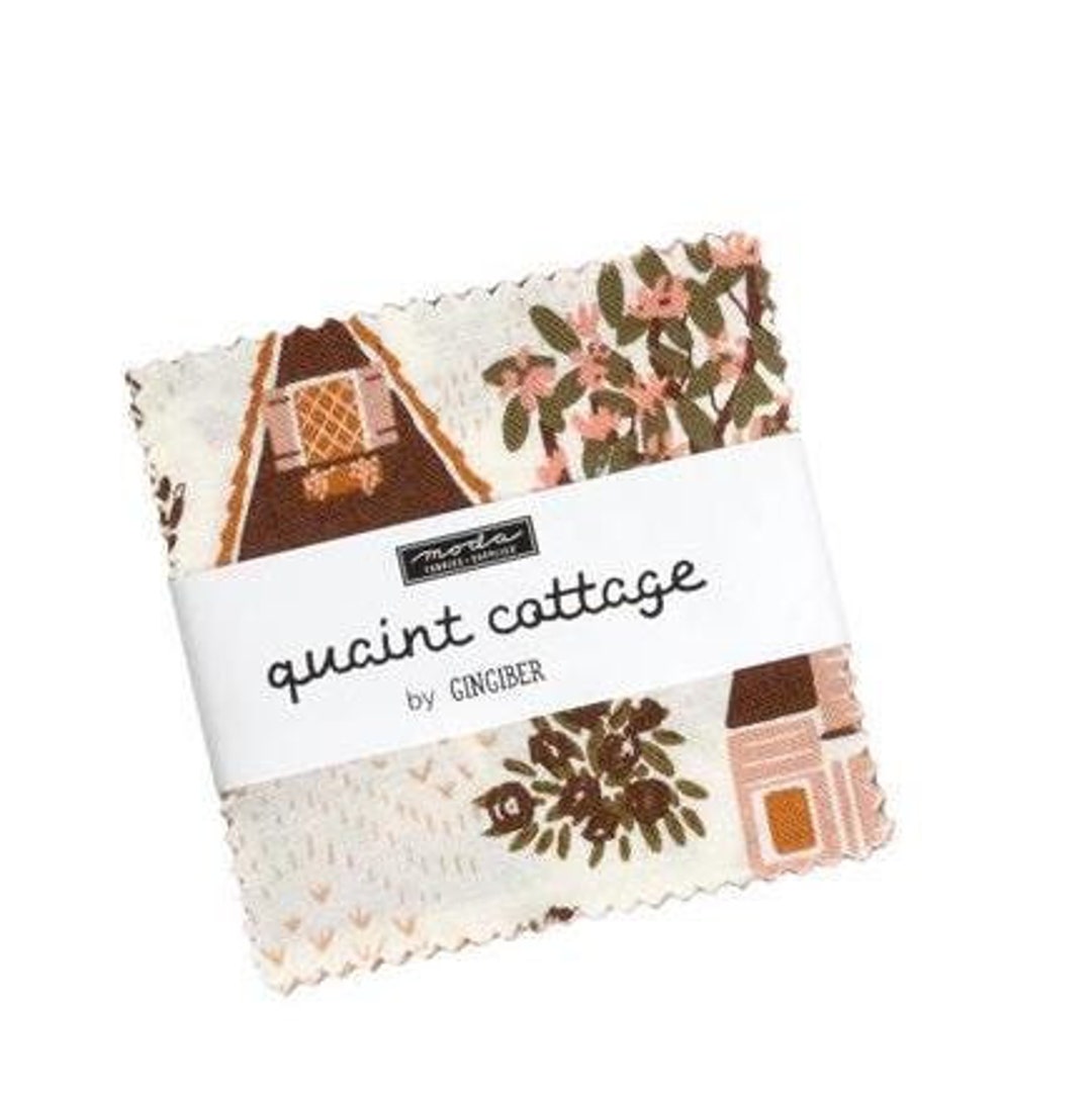 Quaint Cottage Mini Charm Pack, Gingiber Moda Precut Floral Fabric - Etsy