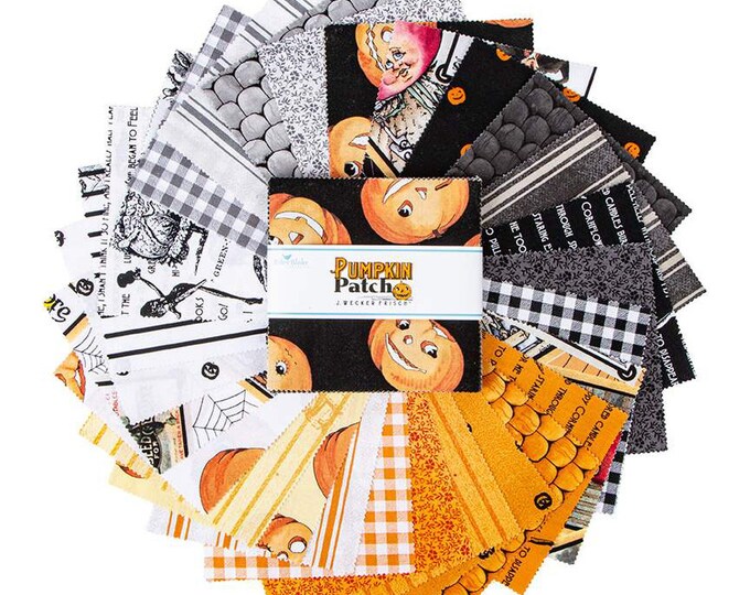 Pumpkin Patch by Riley Blake. This 5 Stacker Precut Bundle Includes 42 Pcs From the Pumpkin ...