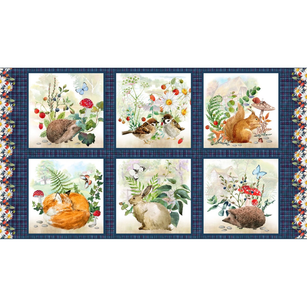 SALE Hedgehog Hollow Fabric Panel. Jason Yenter Fabric Collection NEW ...