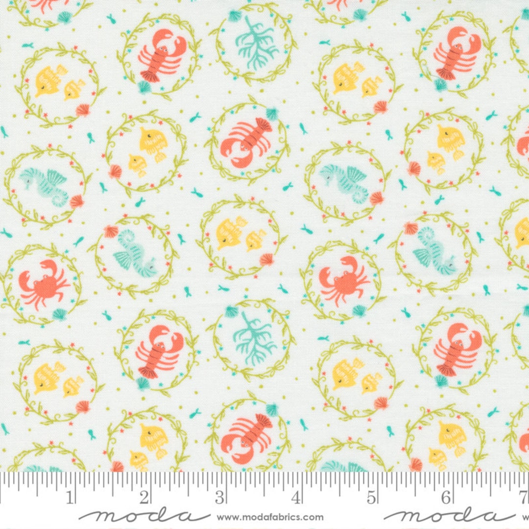 The Sea and Me Fabric by the Yard. Fabric by Stacy Iest Hsu for Moda ...