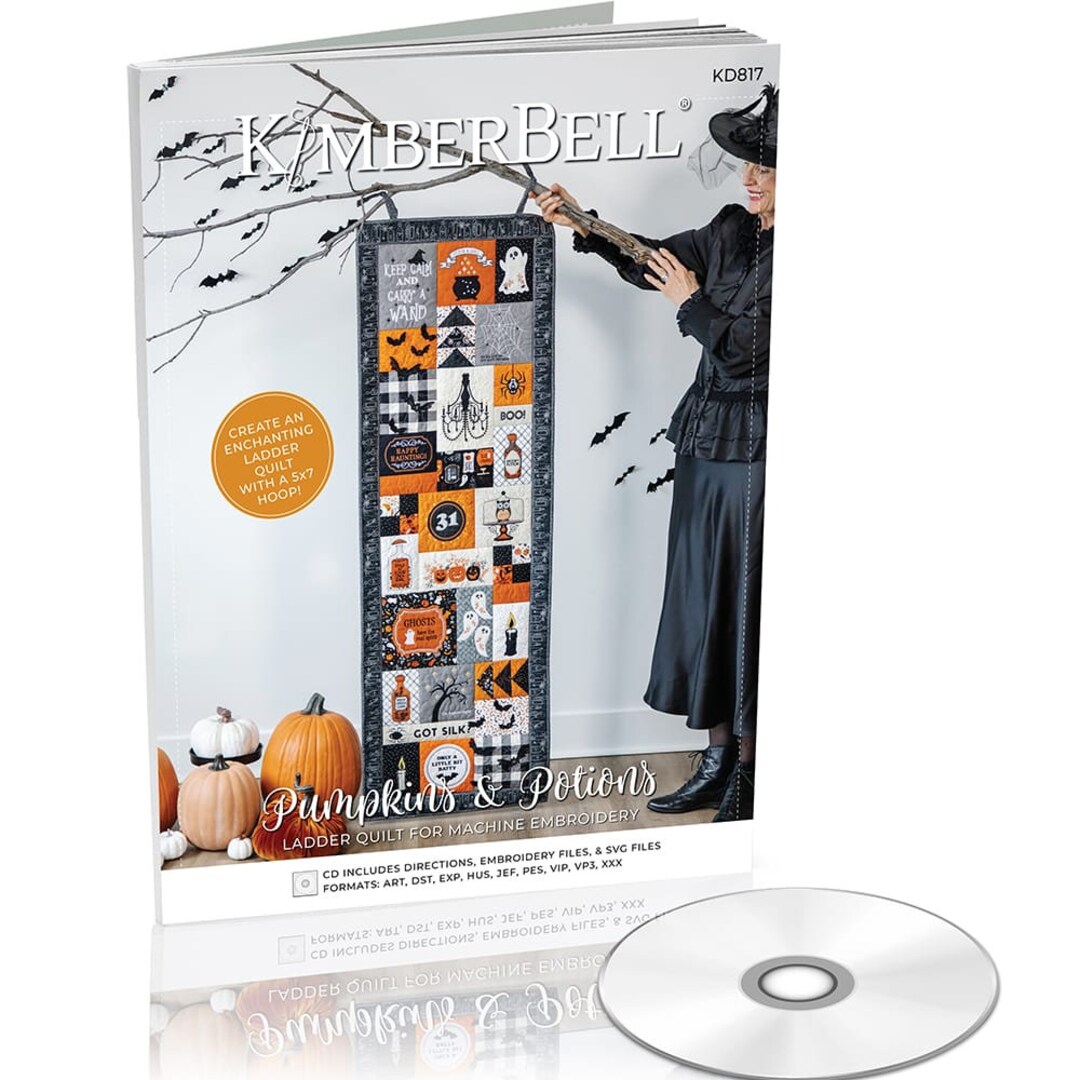 Kimberbell Pumpkins & Potions Ladder Quilt Machine Embroidery CD. Our ...