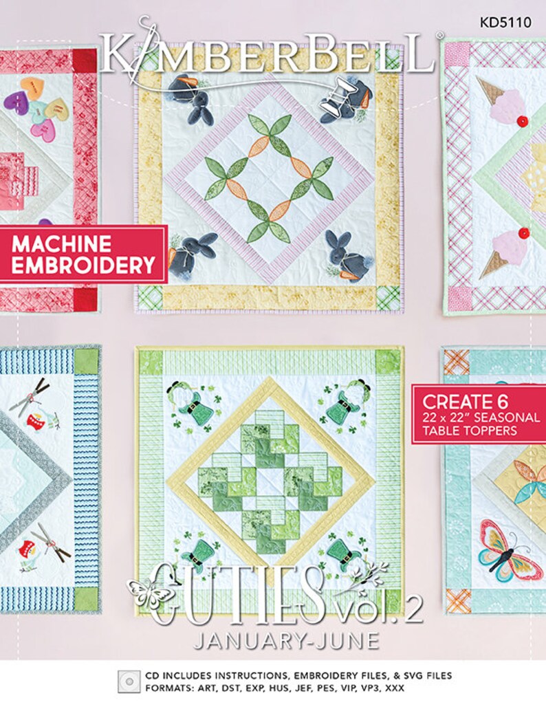 KIMBERBELL Cuties Vol 2 Kimberbell Machine Embroidery. Jan-june #KD5110 ...