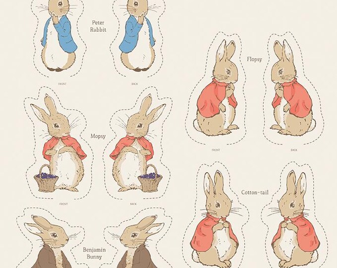 Panel for Soft Stuffies, the Tale of Peter Rabbit Collection for Riley ...