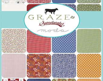 Stateside Curated Fat Quarter Bundle, by Sweetwater for Moda, 5 Piece ...