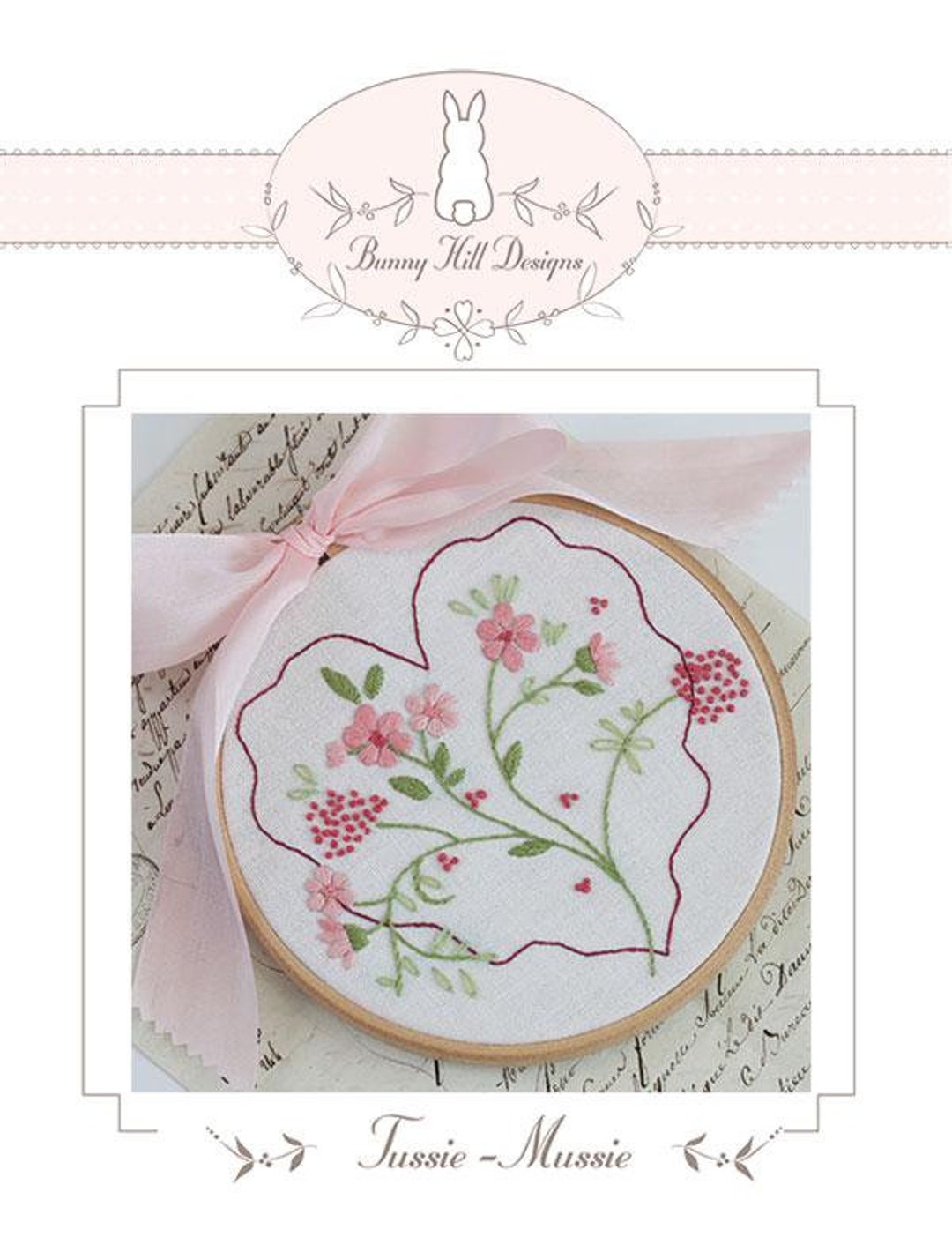 Tussie-mussie DIY Embroidery Pattern, the Flower Farm Embroidery. Bunny ...