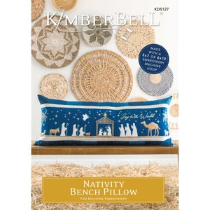 Kimberbell Nativity Bench Pillow Machine Embroidery CD. Nativity Bench ...