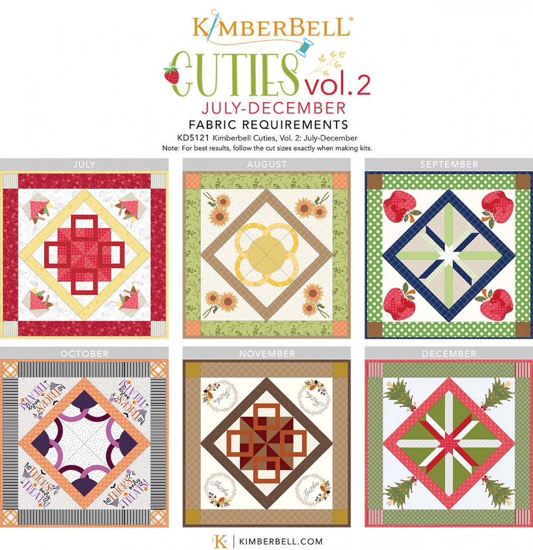 Kimberbell Cuties Vol 2, July to December, Machine Embroidery CD ...