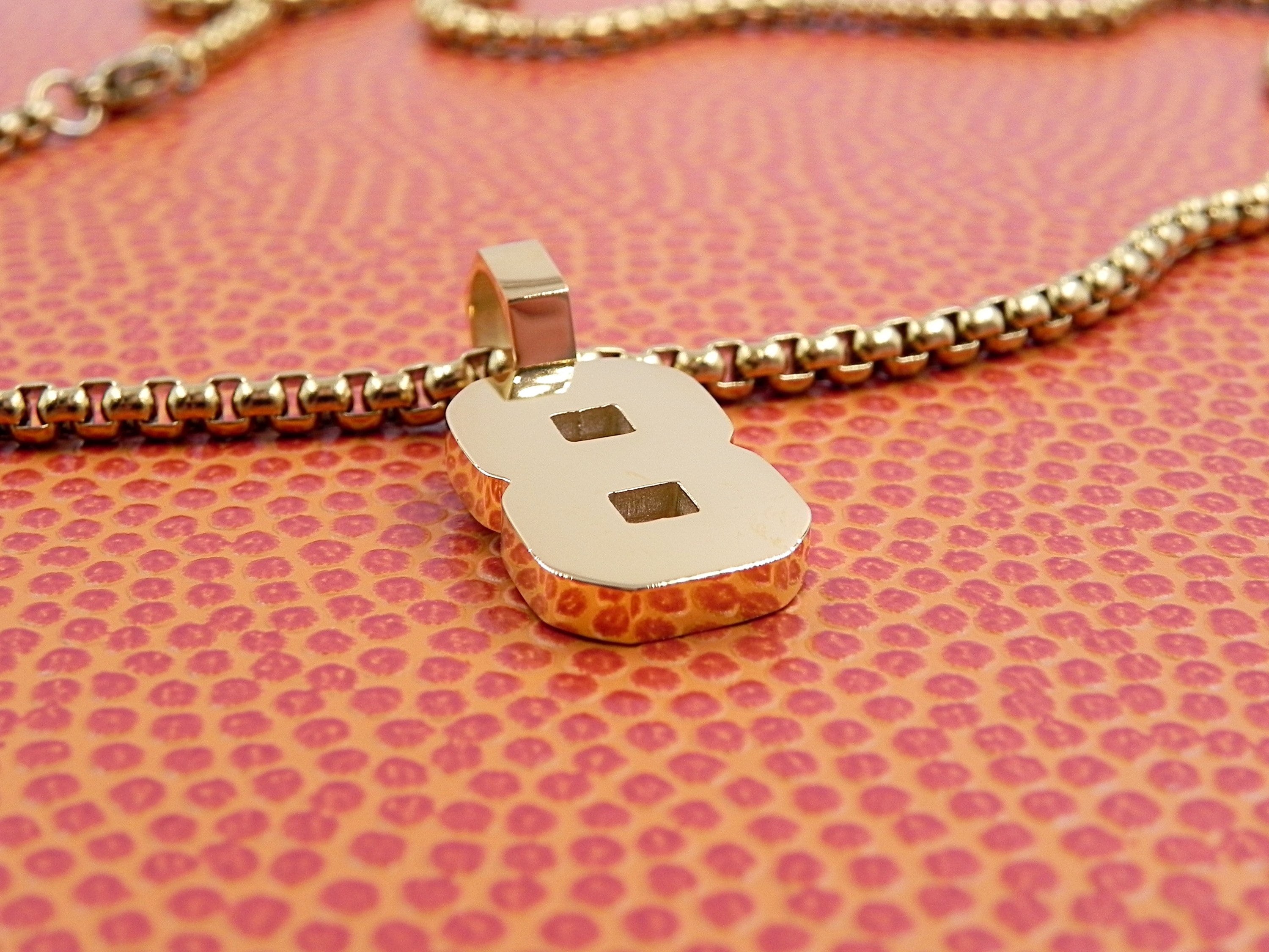 Gold Number 8 Pendant - Etsy