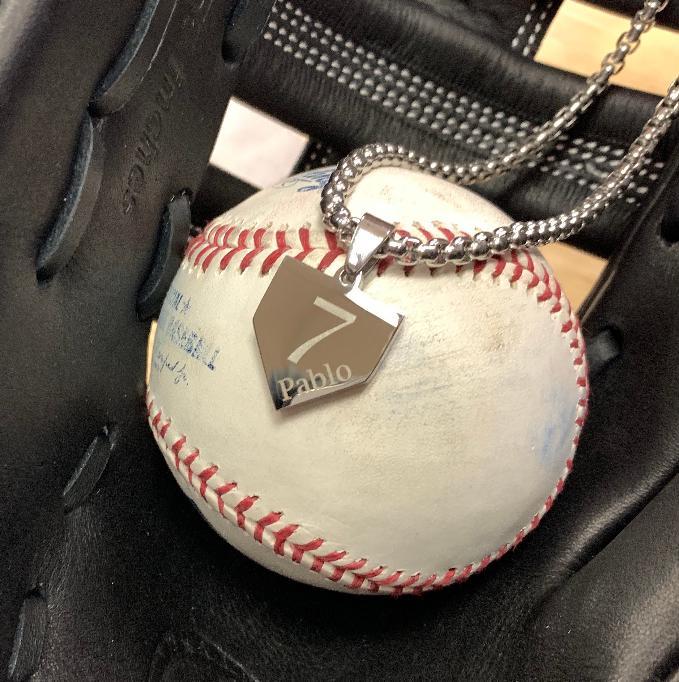 Personalized Home Plate Pendant - Etsy