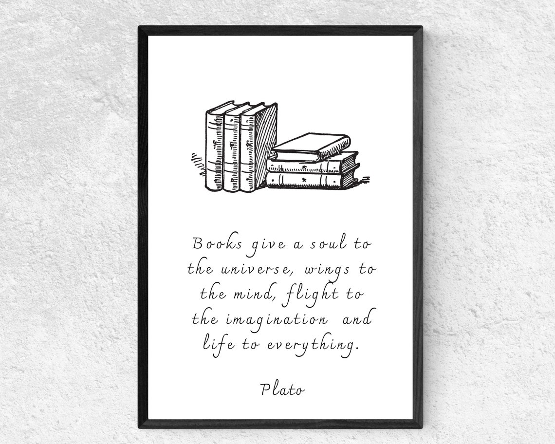READING Quote Printable Book Lover Print Poster Digital - Etsy