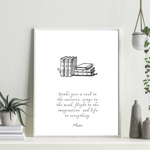 READING Quote Printable Book Lover Print Poster Digital | Etsy