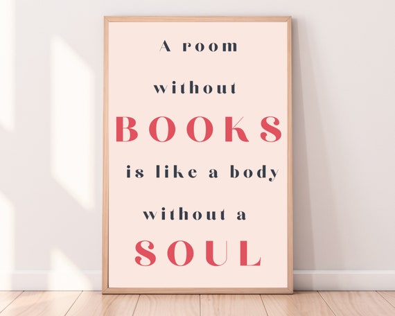 Digital Wall Art For Library Reading Inspirational Printable READING ...