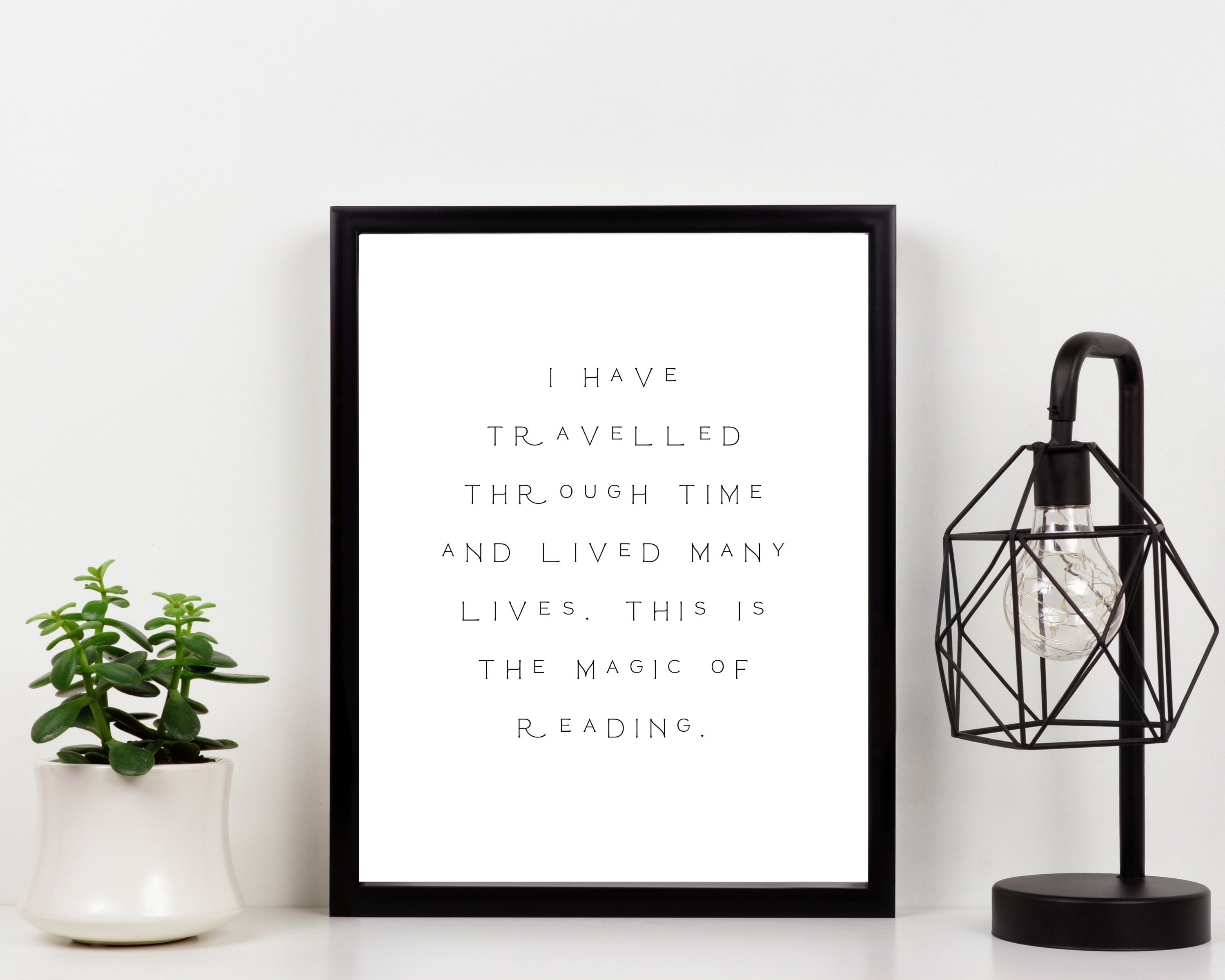 READING Quote Printable Magic of Reading Book Lover Poster - Etsy