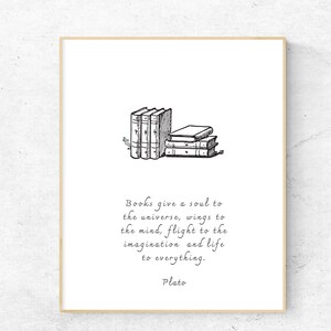 READING Quote Printable Book Lover Print Poster Digital | Etsy