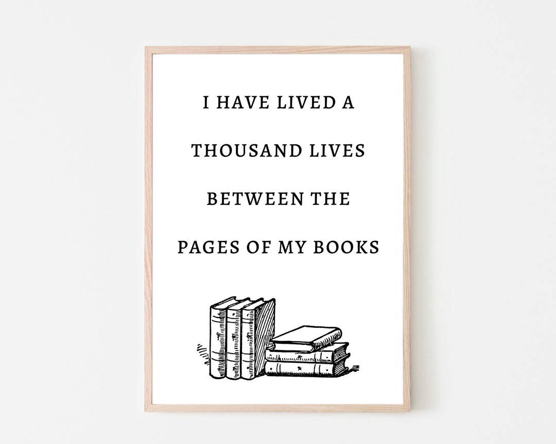 READING Quote Printable Book Lover Poster Reading Wall Art Home Library ...