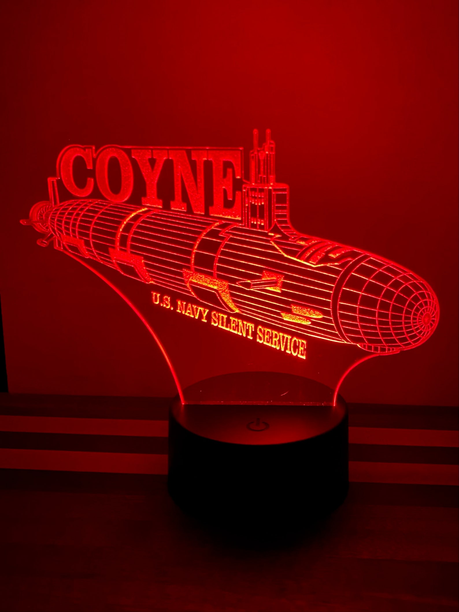 Custom Submarine Light, Proud Navy Mom Gift, 16 Color LED Lamp With ...