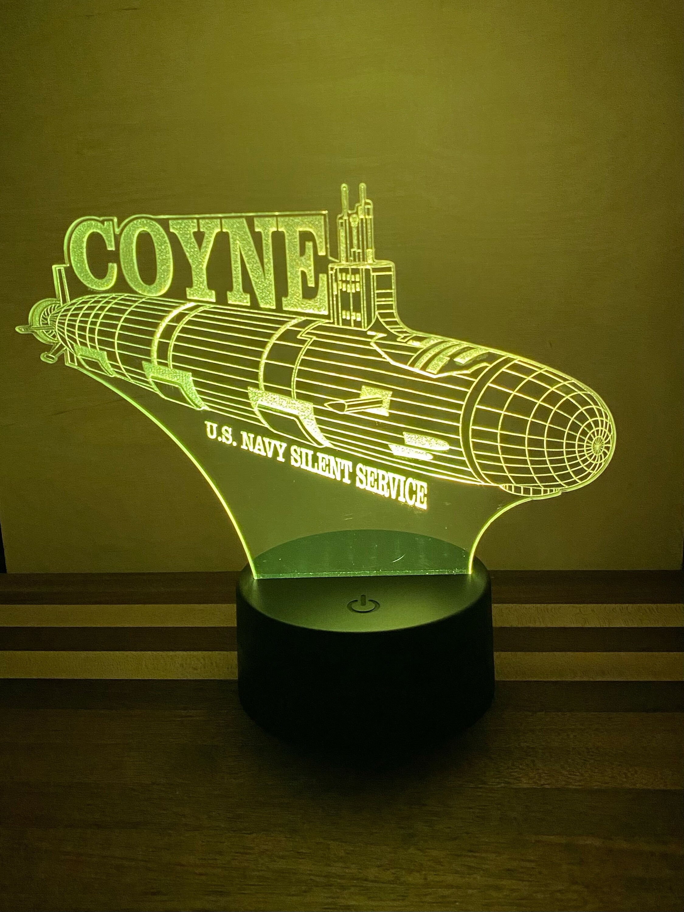 Custom Submarine Light, Proud Navy Mom Gift, 16 Color LED Lamp With ...