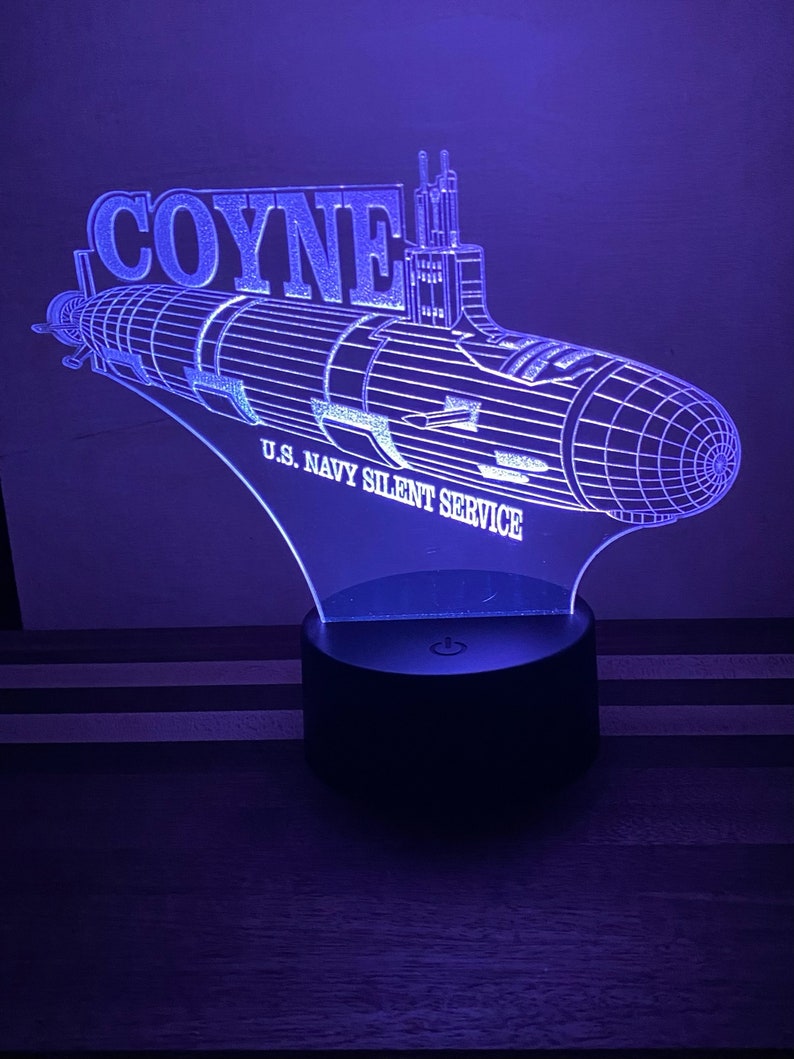Custom Submarine Light, Proud Navy Mom Gift, 16 Color LED Lamp With ...