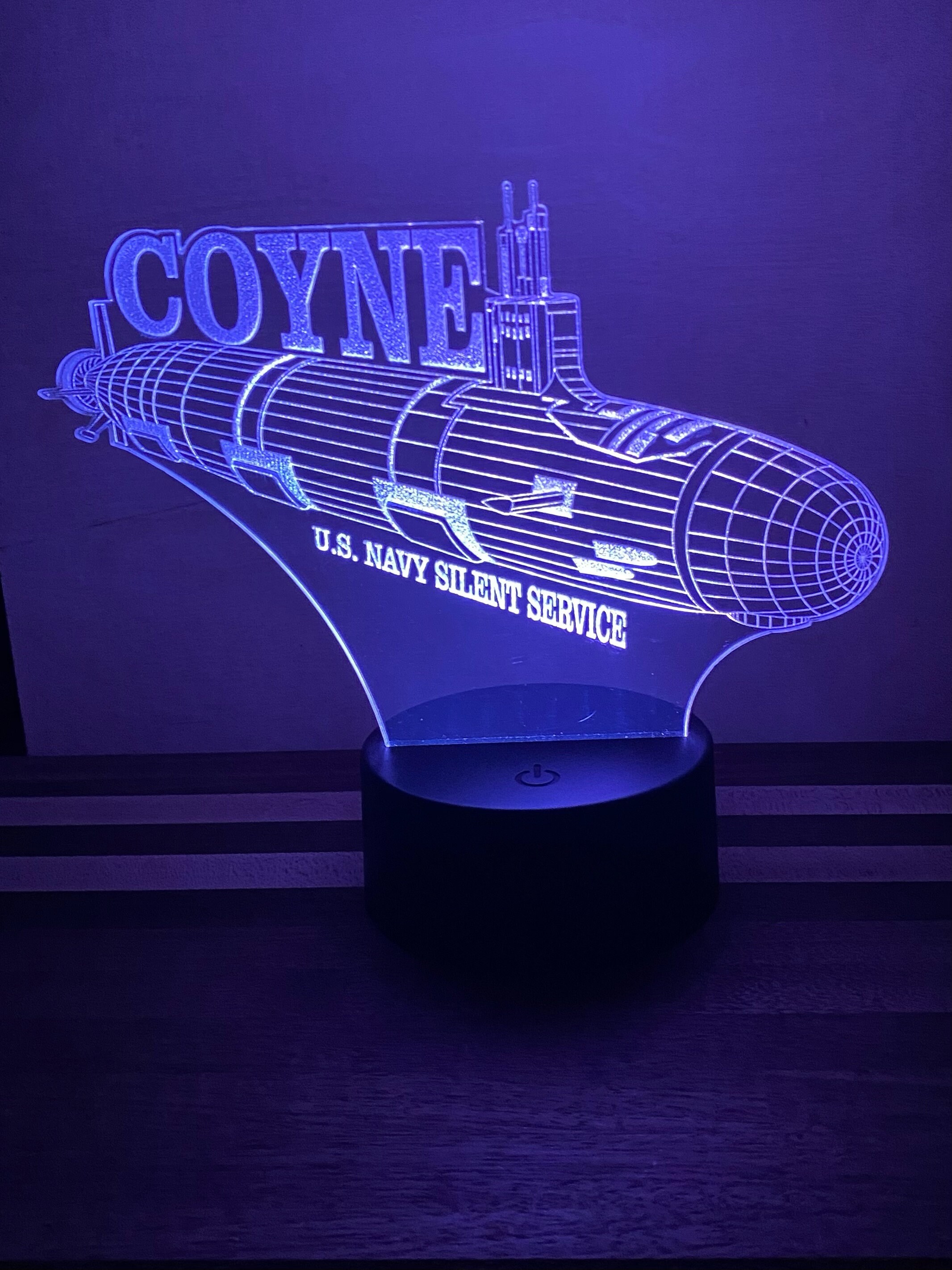 Custom Submarine Light, Proud Navy Mom Gift, 16 Color LED Lamp With ...